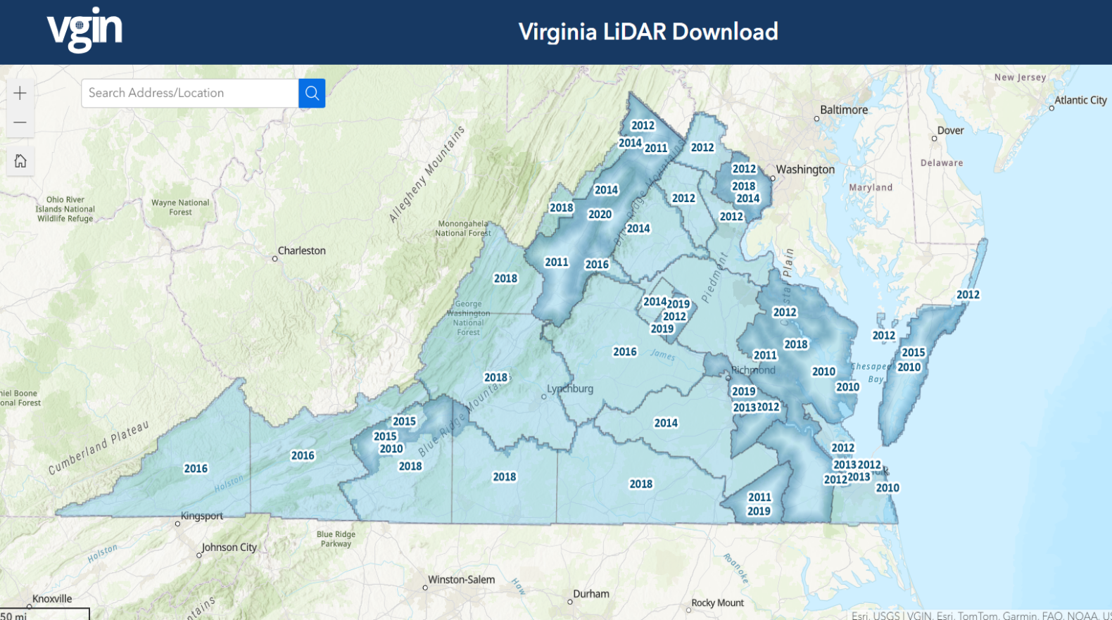 Virginia GIS Clearinghouse Apps & Maps