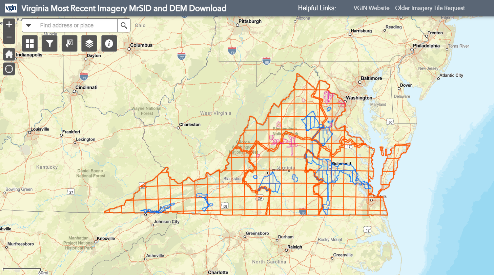 Virginia GIS Clearinghouse Apps & Maps