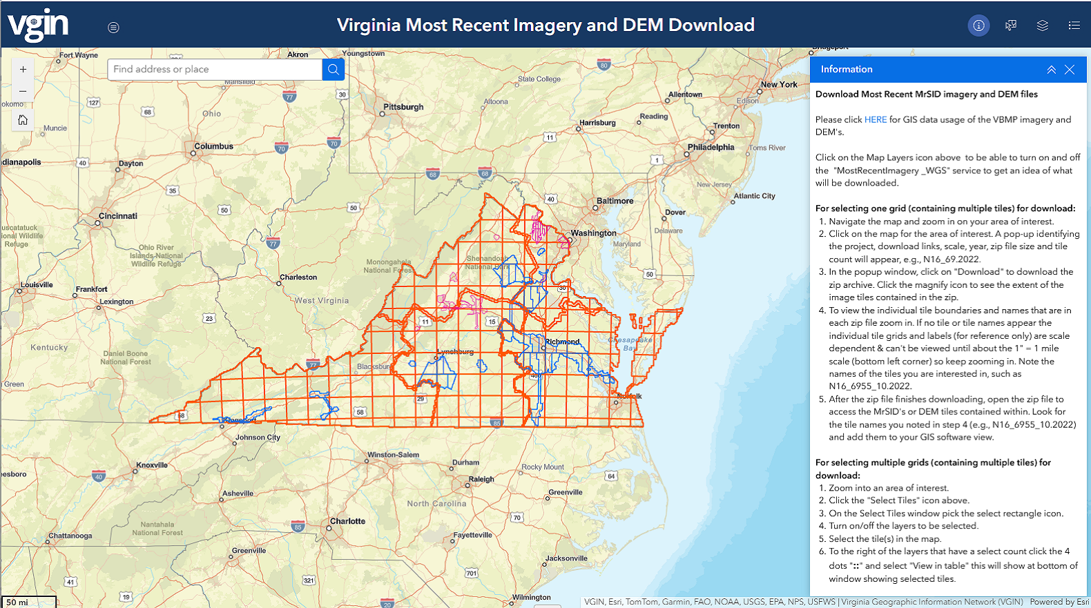 Virginia GIS Clearinghouse Apps & Maps