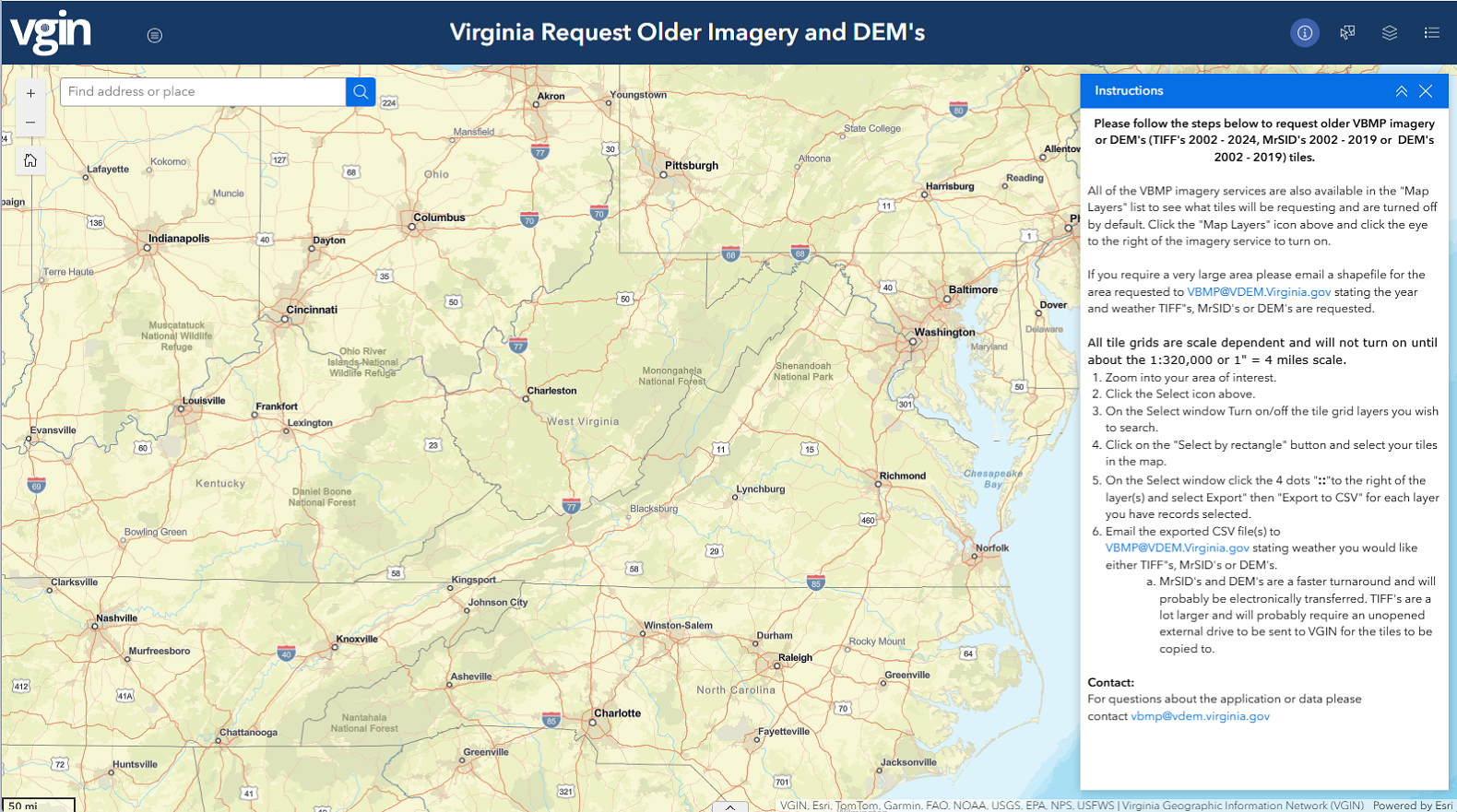Virginia GIS Clearinghouse Apps & Maps